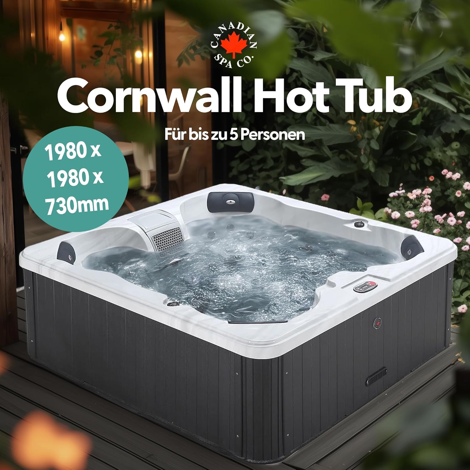 Cornwall Plug & Play 5-Personen-Whirlpool | Wellness für Zuhause ...